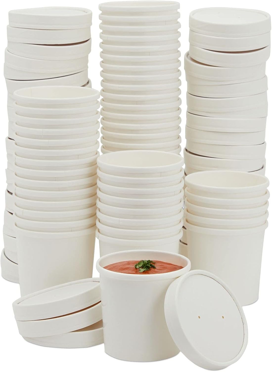 Amazon.com: 12 oz To Go Soup Containers with Lids, Disposable Paper ...