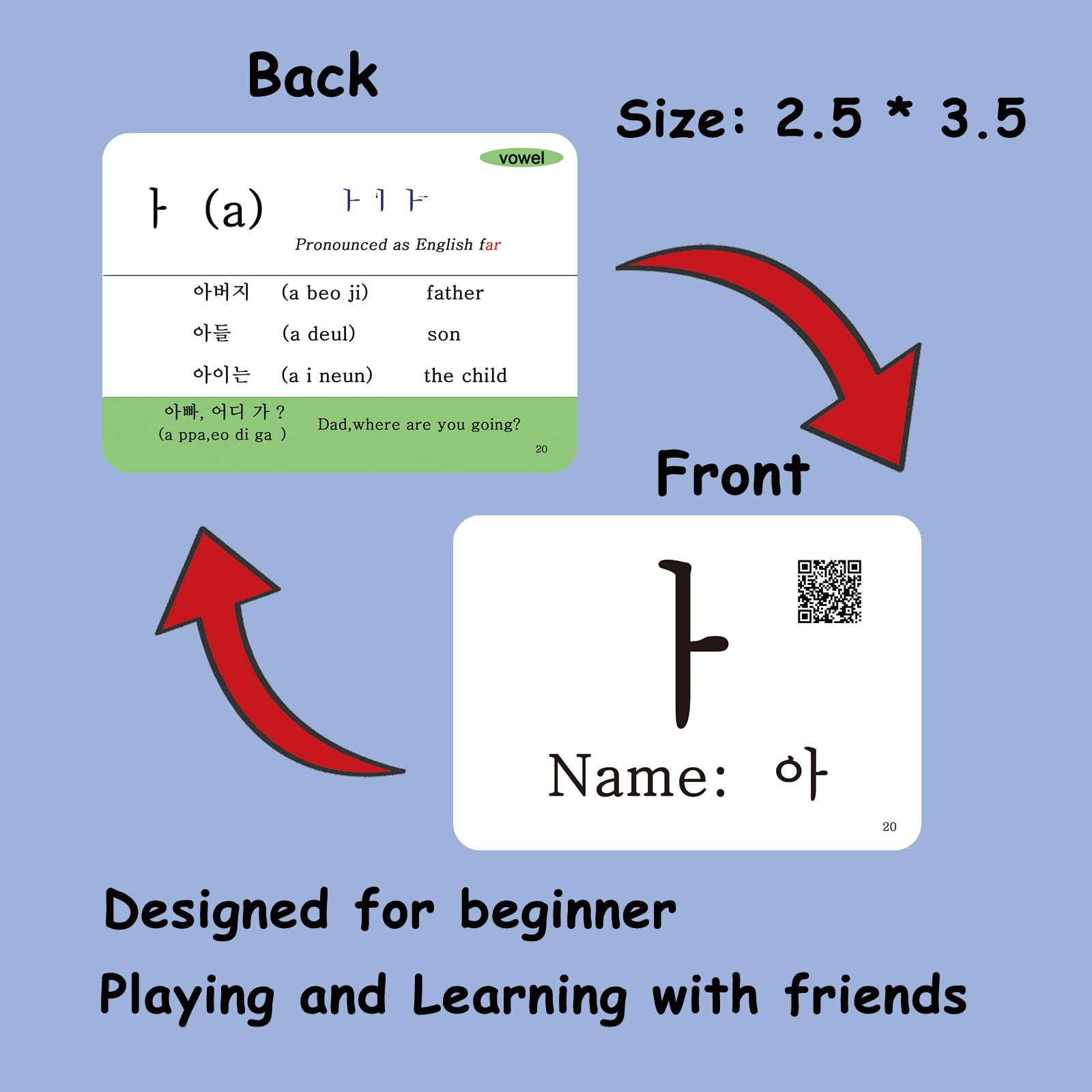Snapklik.com : Hangul Korean Alphabet Syllabary Flash Cards For Beginners & Adults - Korean ...