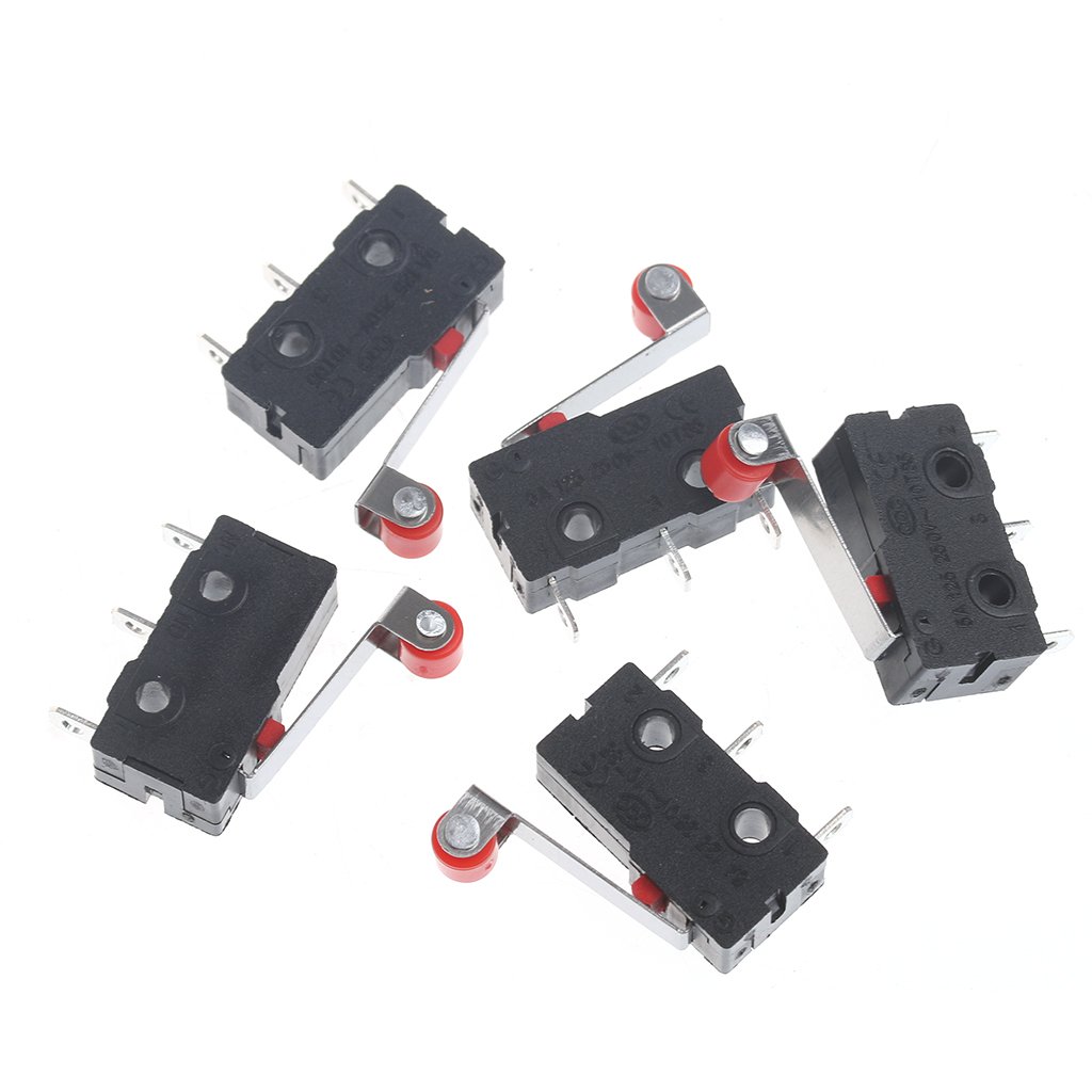 10 Pieces Mini 3-Pin Tact Switch KW11-3Z 5A 250V Limit Switch Round ...