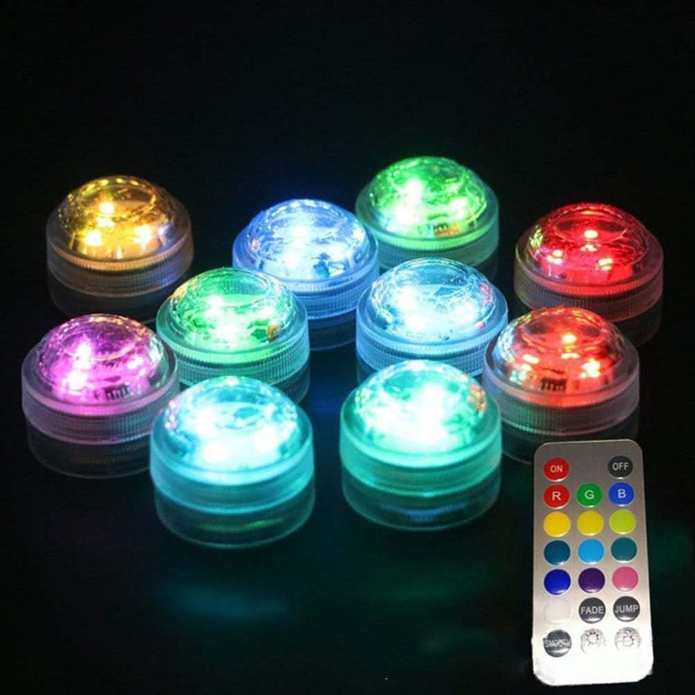 Uonlytech Submersible LED Lights, Underwater LED Lights with Remote ...