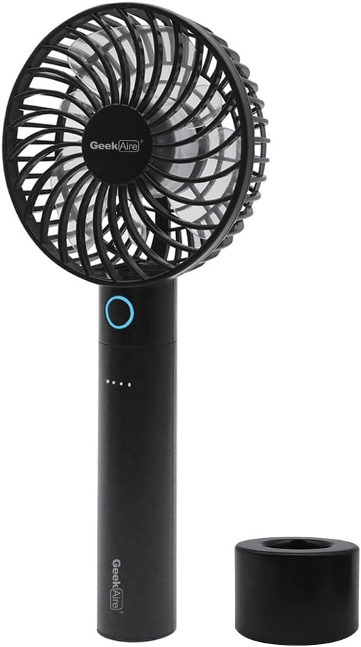Amazon.com: Geek Aire 2600mA Power Bank Fan, Rechargeable Mini Personal ...