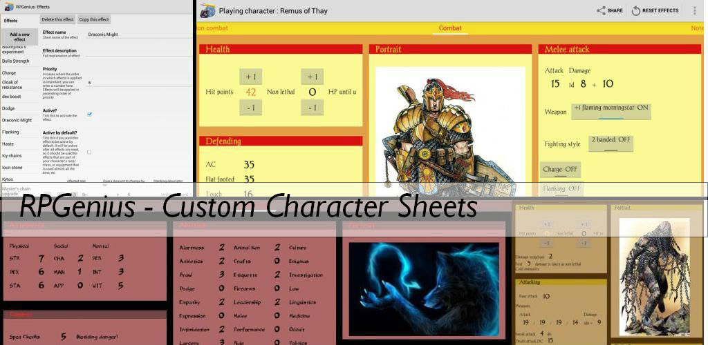 RPGenius: Character Sheets-Amazonアプリストアのアプリ