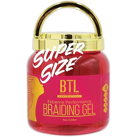 Amazon.com : BTL Braiding Gel Supreme 72 Oz Bulk Super Size Jar ...
