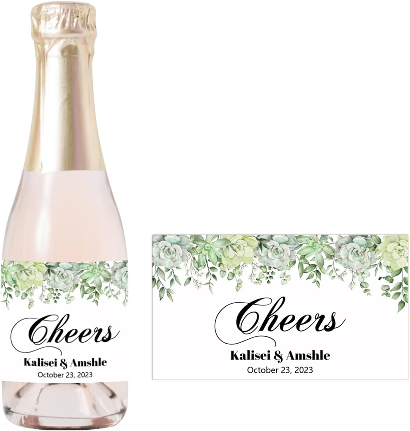 Amazon.com: Personalized Wedding Wine Bottle Label Stickers with Bride ...