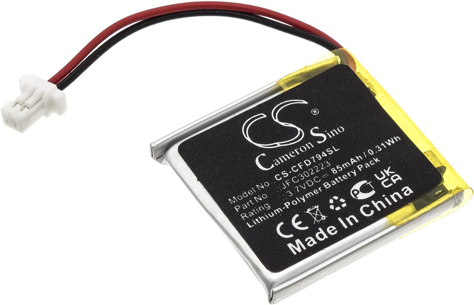 85mAh / 0.31Wh Replacement Battery for Viper 3706V, 3806V, 4606V, 4706V ...