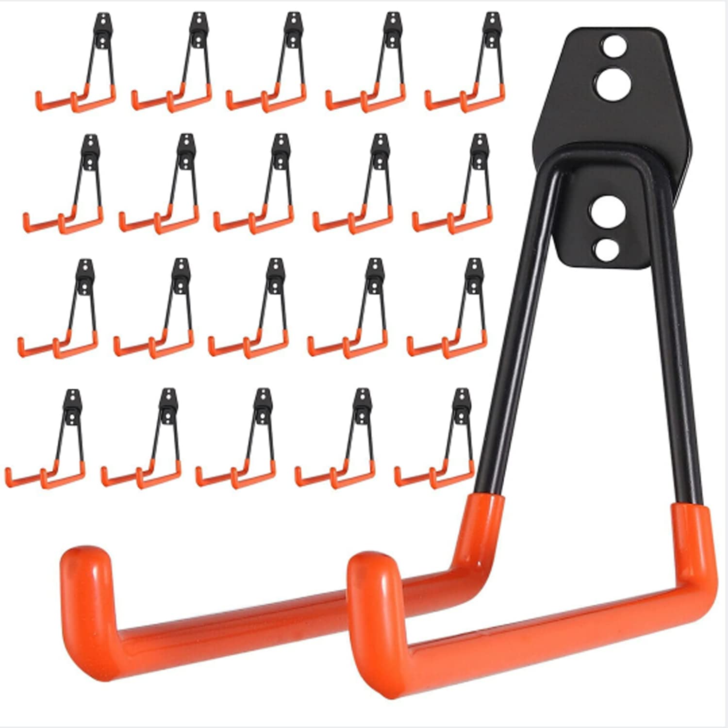 MYOYAY Garage Hooks, 20 Pack Heavy Duty Steel Garage Storage Hooks Tool ...