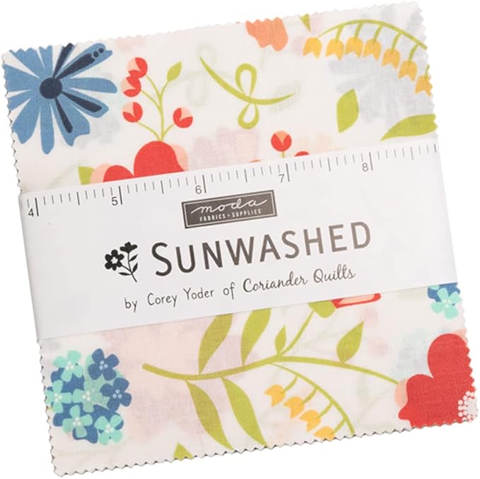 Moda Sunwashed Charm Pack Fabric by Corey Yoder Quilting Sewing Craft ...