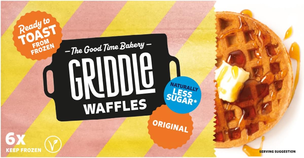 Griddle Original Wholegrain Waffles, 6 x 32g (Frozen) : Amazon.co.uk ...