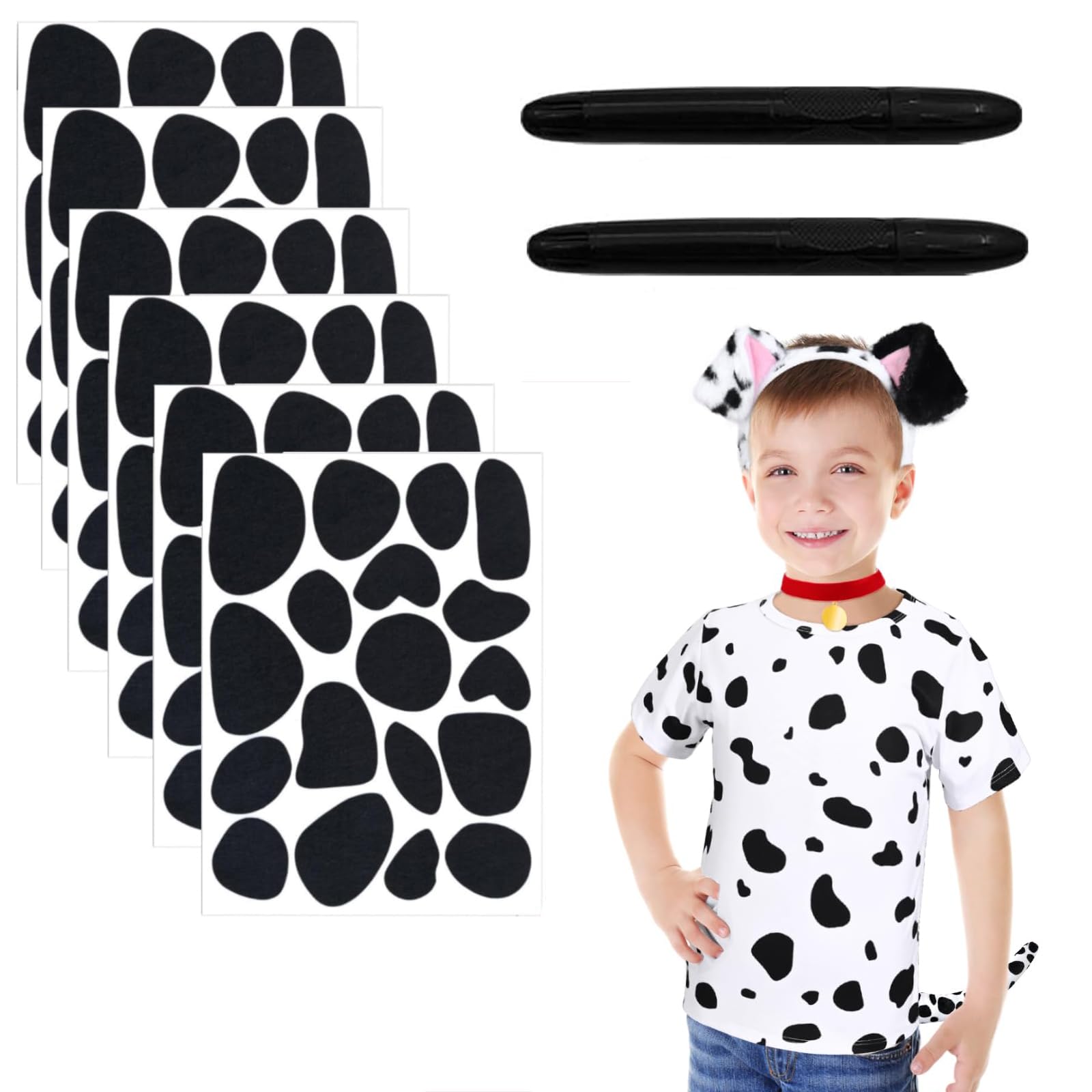 Amazon.com: 101 Days Dalmatians Stickers Set Include 6 Sheets Black Adhesive Felt Stickers and 2 ...