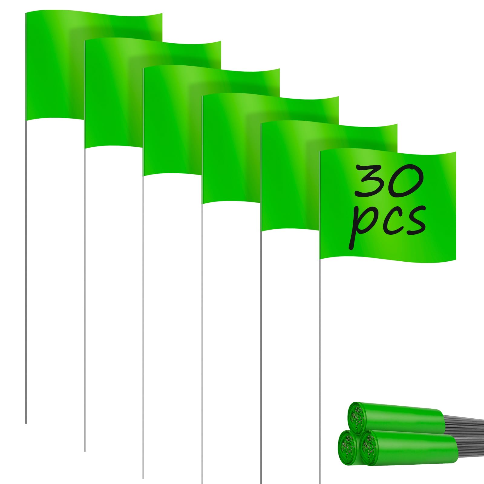 Snapklik.com : Marking Flags Marker Flags For Lawn 30 Pack, 4 5 15 Inch ...