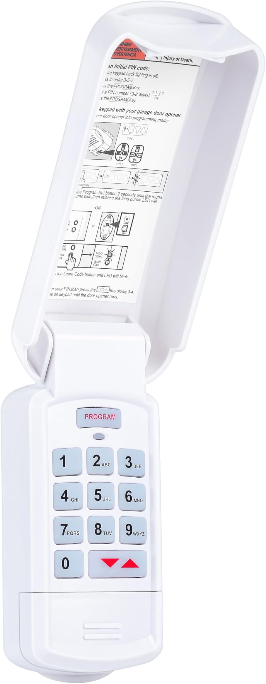 Amazon.com: Upgrade Garage Door Opener, Wired Replacement Wall Keypad ...