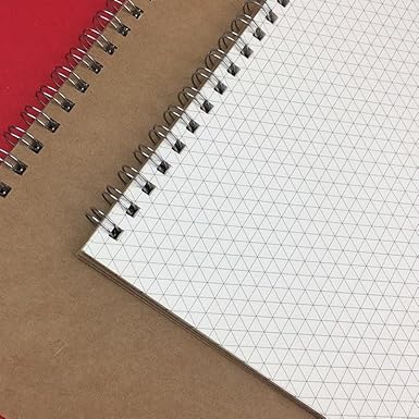 Aoerway Premium A4 Spiral Notebook with Hexagonal Grid Pattern, 21x29cm ...