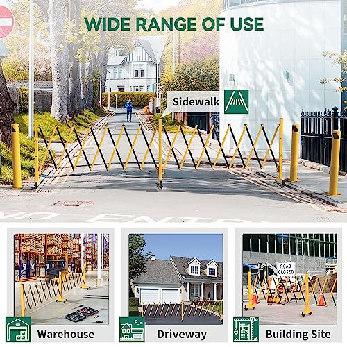 Snapklik.com : Metal Expandable Barricade, 16FT Folding Security Gate ...