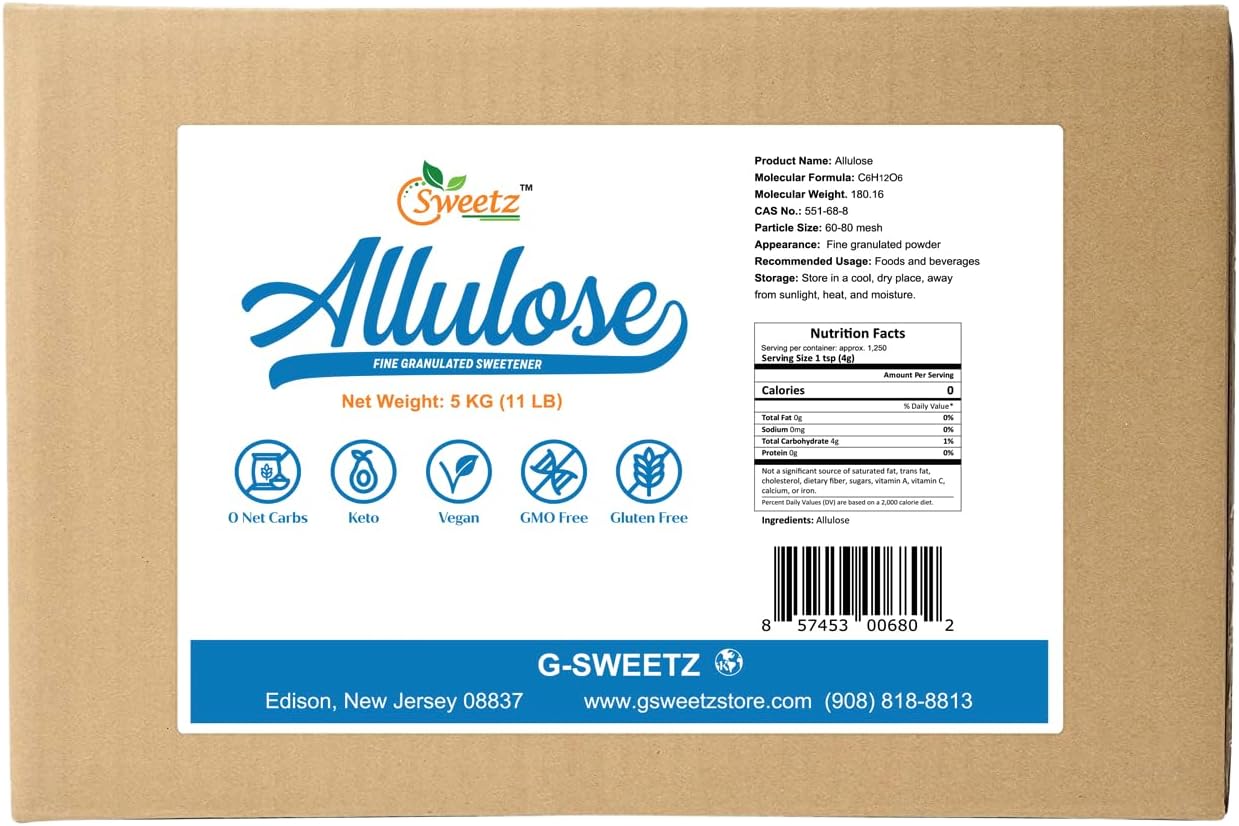 Amazon.com : Allulose All Purpose Sweetener; Total Servings 1250; Zero ...