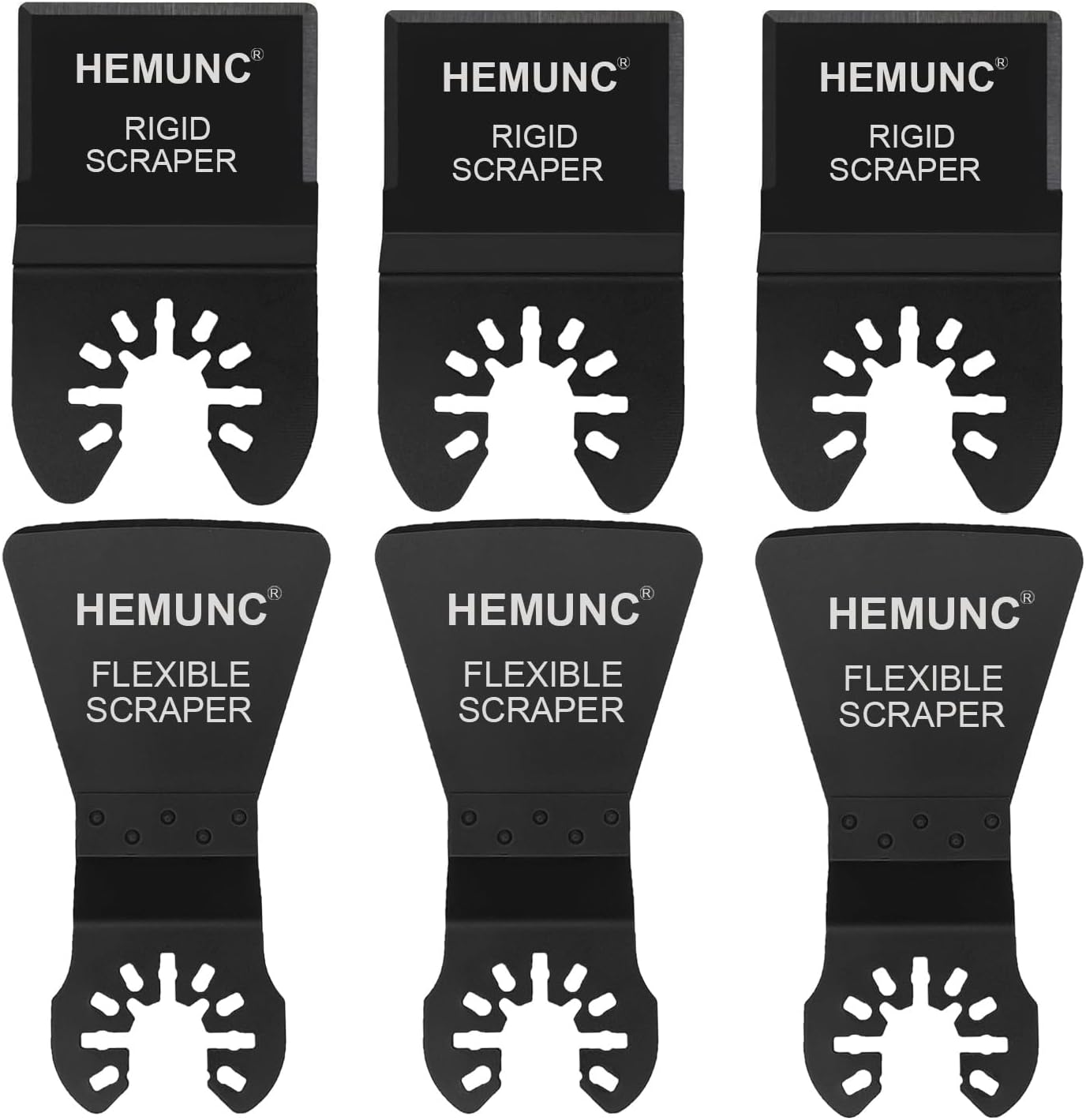 HEMUNC 6 Oscillating Tool Scraper Blades Flexible Rigid Scraper Blade ...