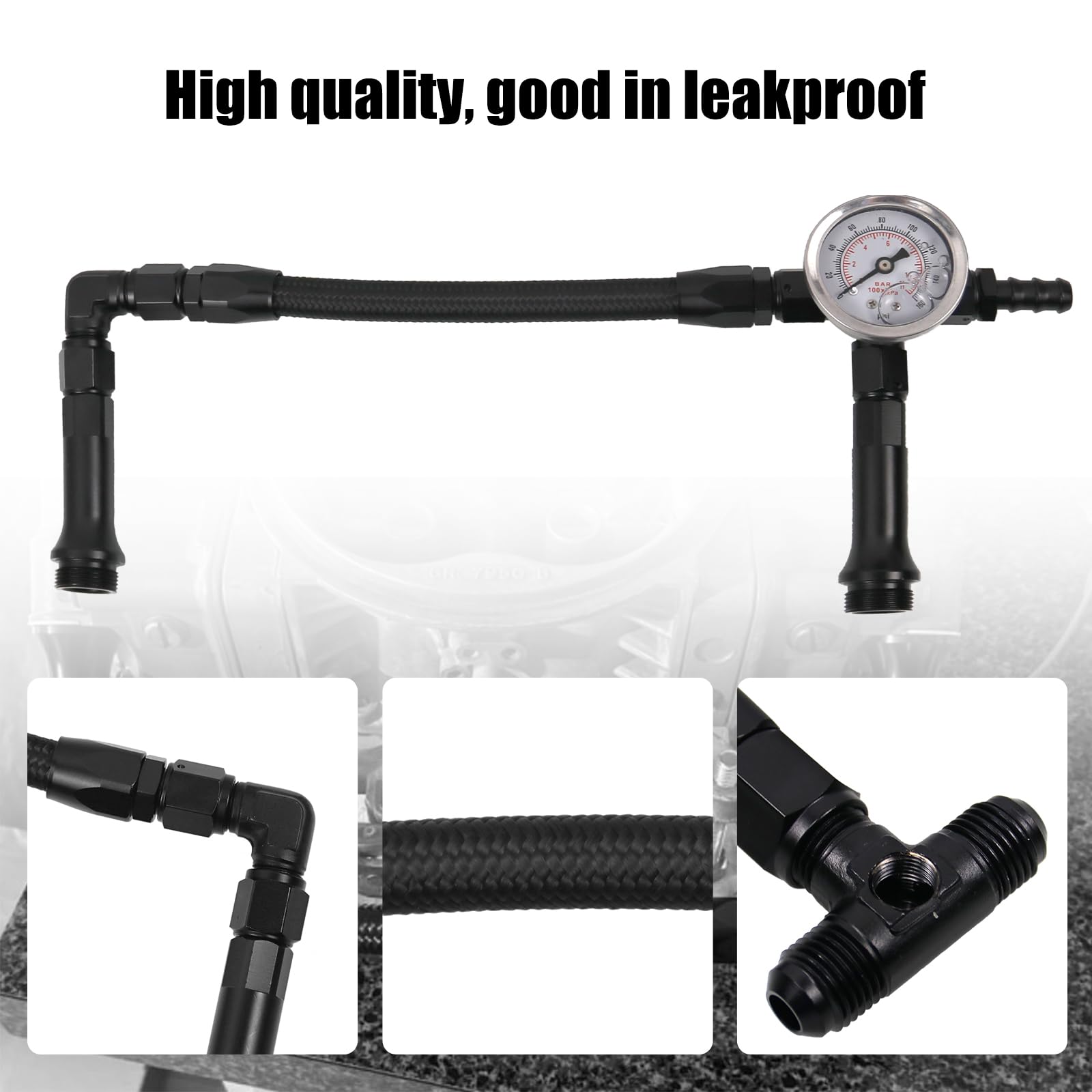 Snapklik.com : RULLINE AN6 Dual-Feed Double Pump Braided Fuel Line