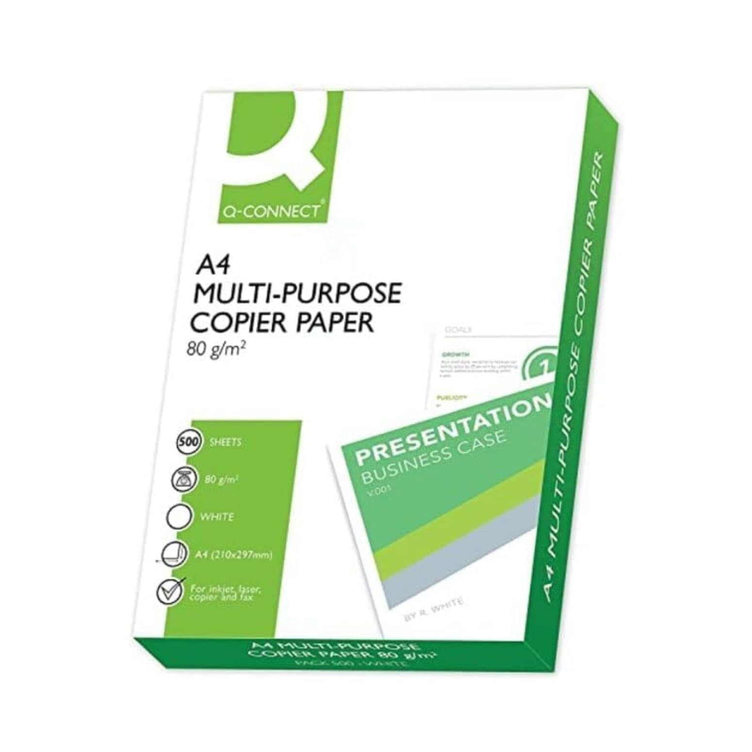 Q-Connect KF01087 - Copier Paper A4, 80 gsm, White, 1 unit : Amazon.co ...