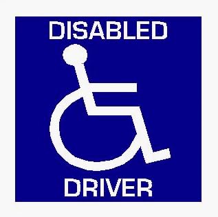 Amazon.com: Disabled Driver - Car Sticker - DCS19 - INTERNAL : Automotive