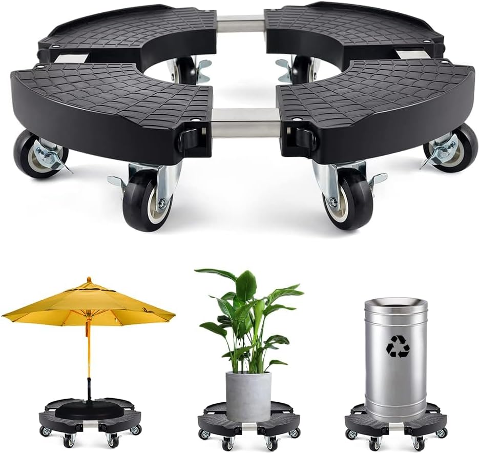 Amazon.com: mycheng Plant Caddy with Wheels, 15 "-21" Adjustable Plant ...