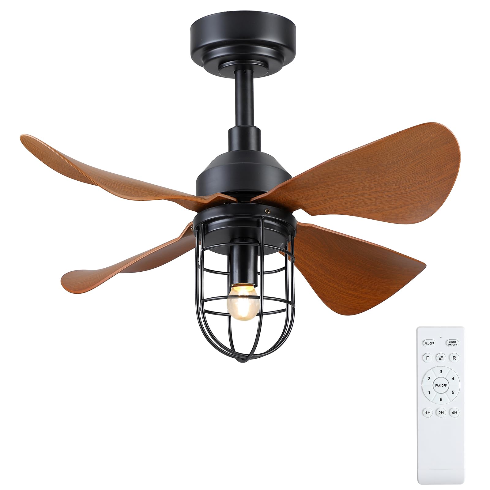 Snapklik.com : Kviflon Farmhouse Caged Ceiling Fans