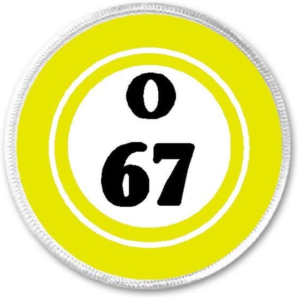 Amazon.com: O 67 O67 Bingo Ball - 3" Sew/Iron On Patch Game Hobby ...
