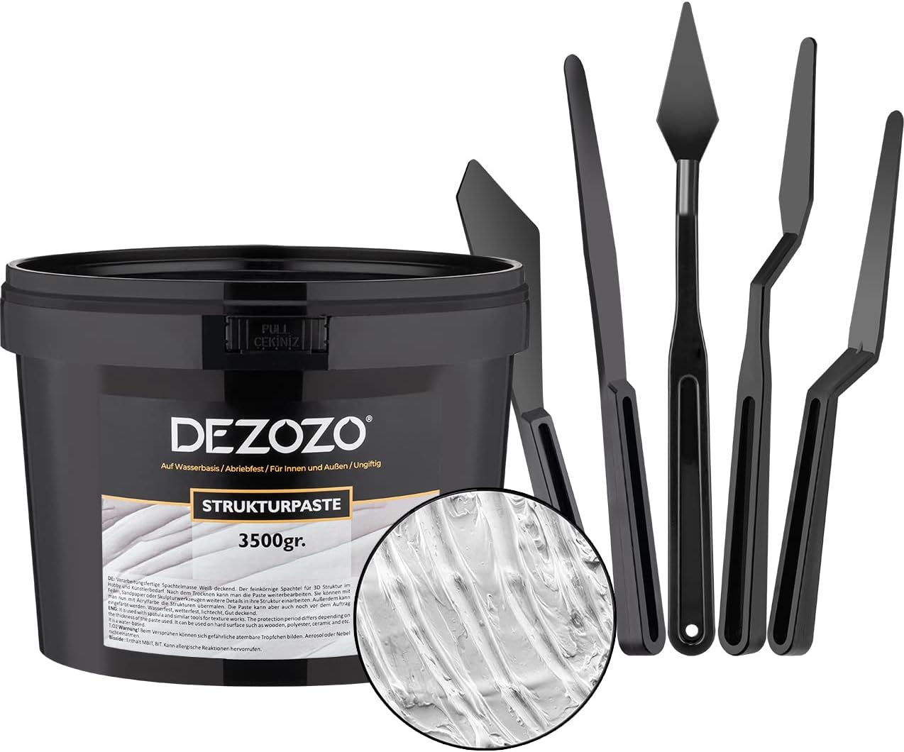 dezozo Fine Textured Paste in Bucket White Modelling Putty for Art ...