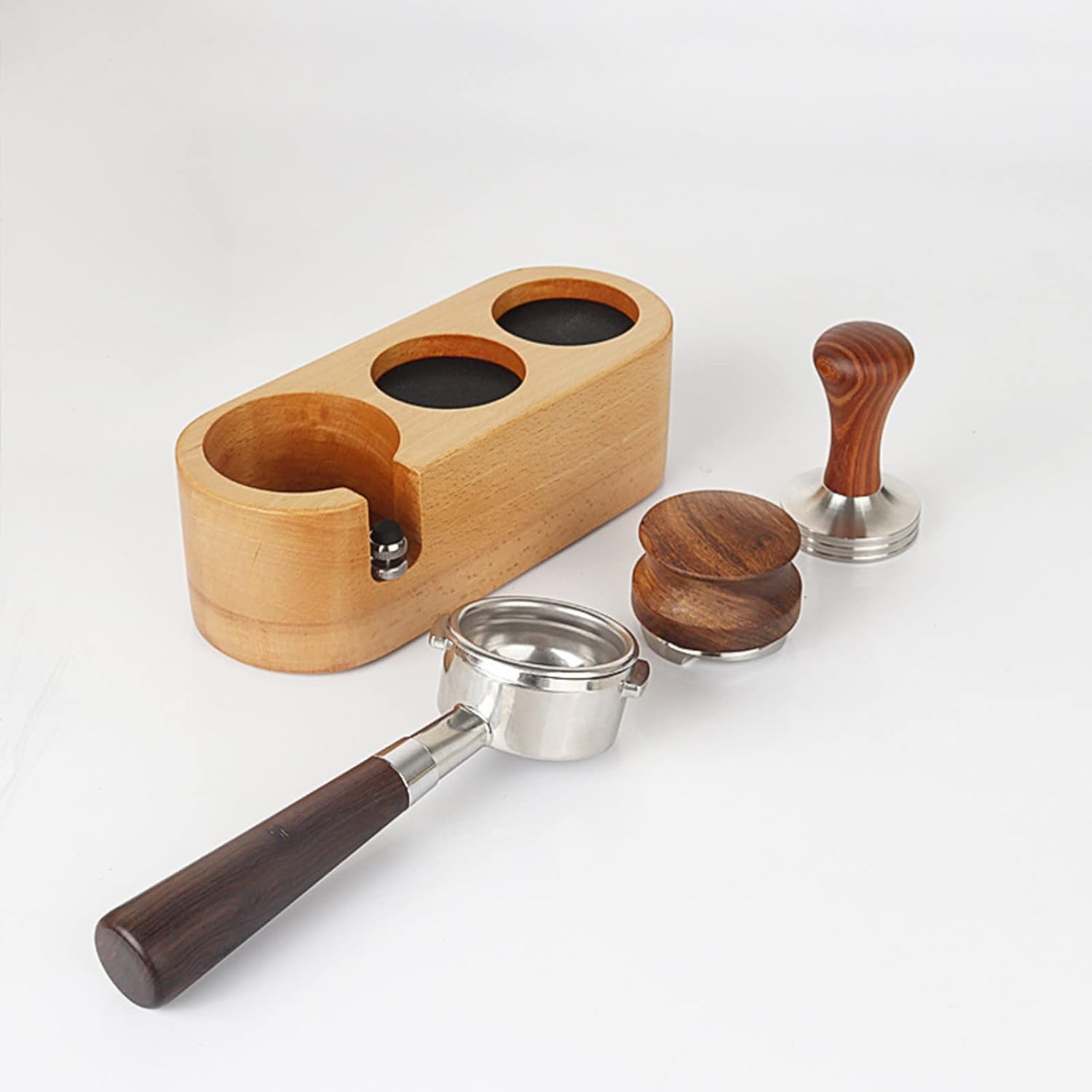 Amazon.com: Wooden espresso tamping station espresso tamping pad ...