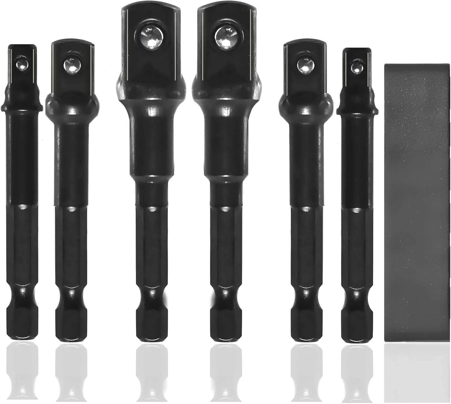 Impact Grade Socket Adapter Extension 6Pcs Set 1/4, 3/8 and 1/2 inch ...