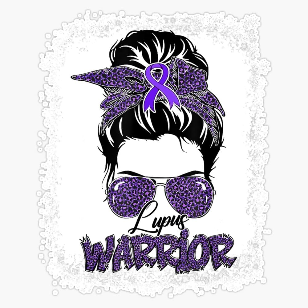 Amazon.com: Lupus Warrior Unbreakable Lupus Ribbon Sticker Vinyl Decal ...
