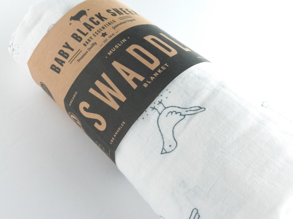 Amazon.com: Organic Cotton Swaddle Blanket by Baby Black Sheep, Birds ...