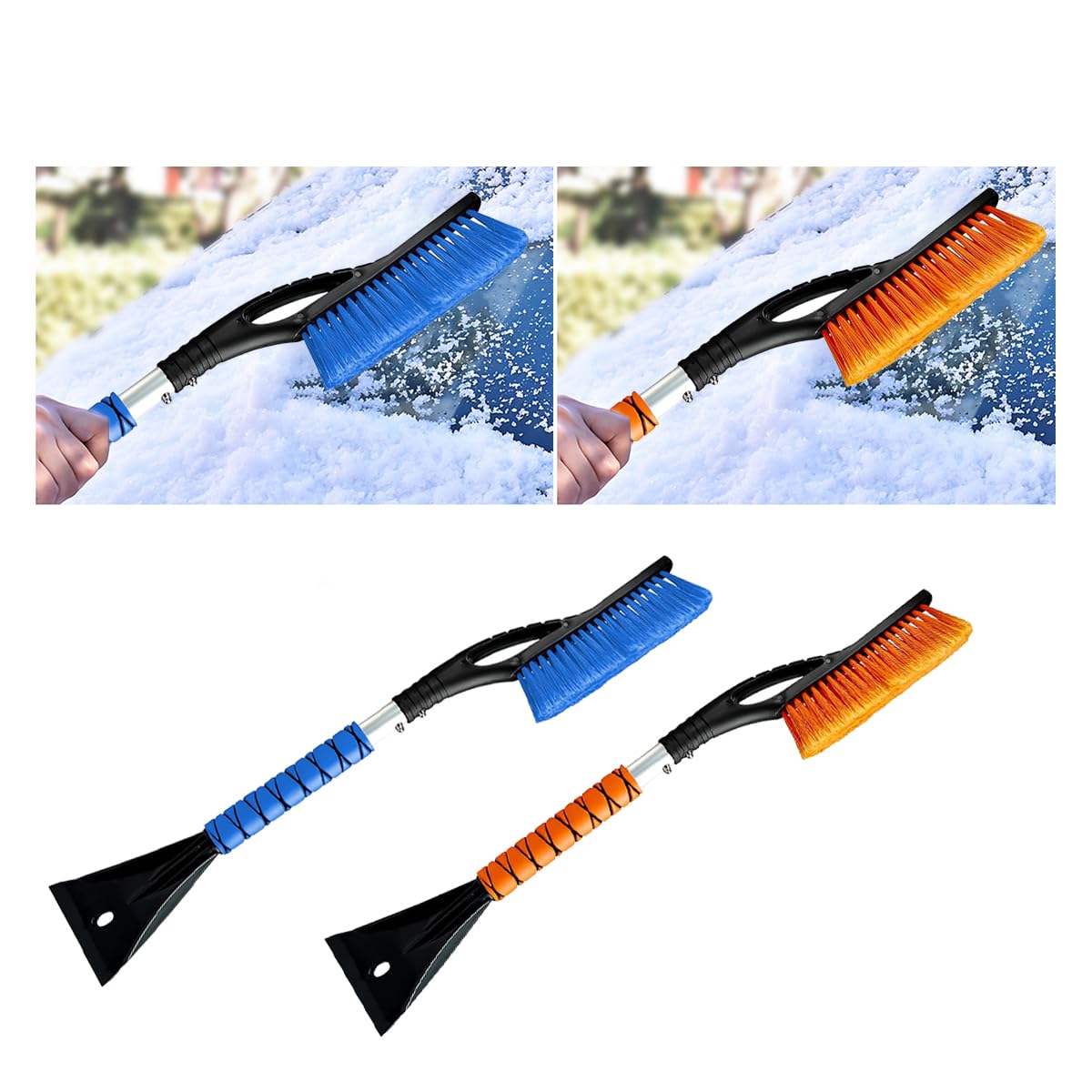 Amazon.com: 27" Car Snow Brush and Ice Scraper - Aluminum Snow Removal ...