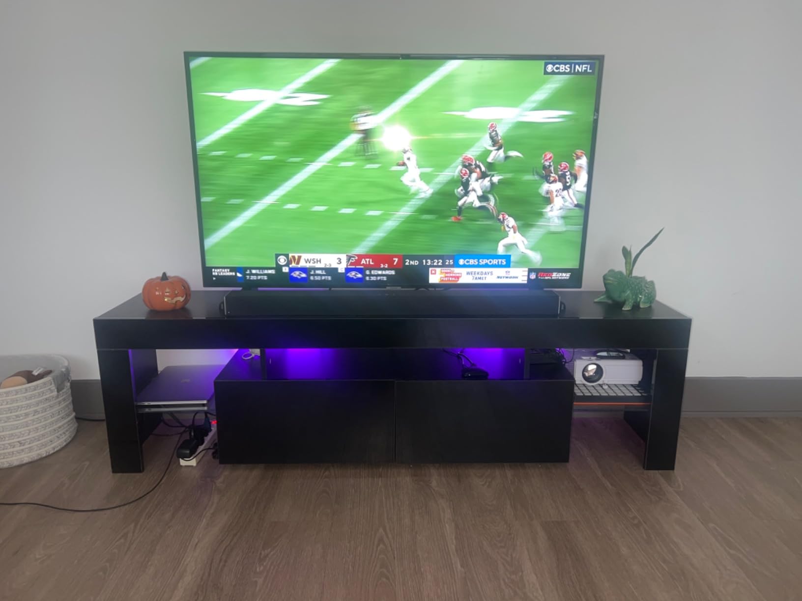 $22/mo - Finance YESHOMY Modern LED TV Stand for Televisions up to 70 ...