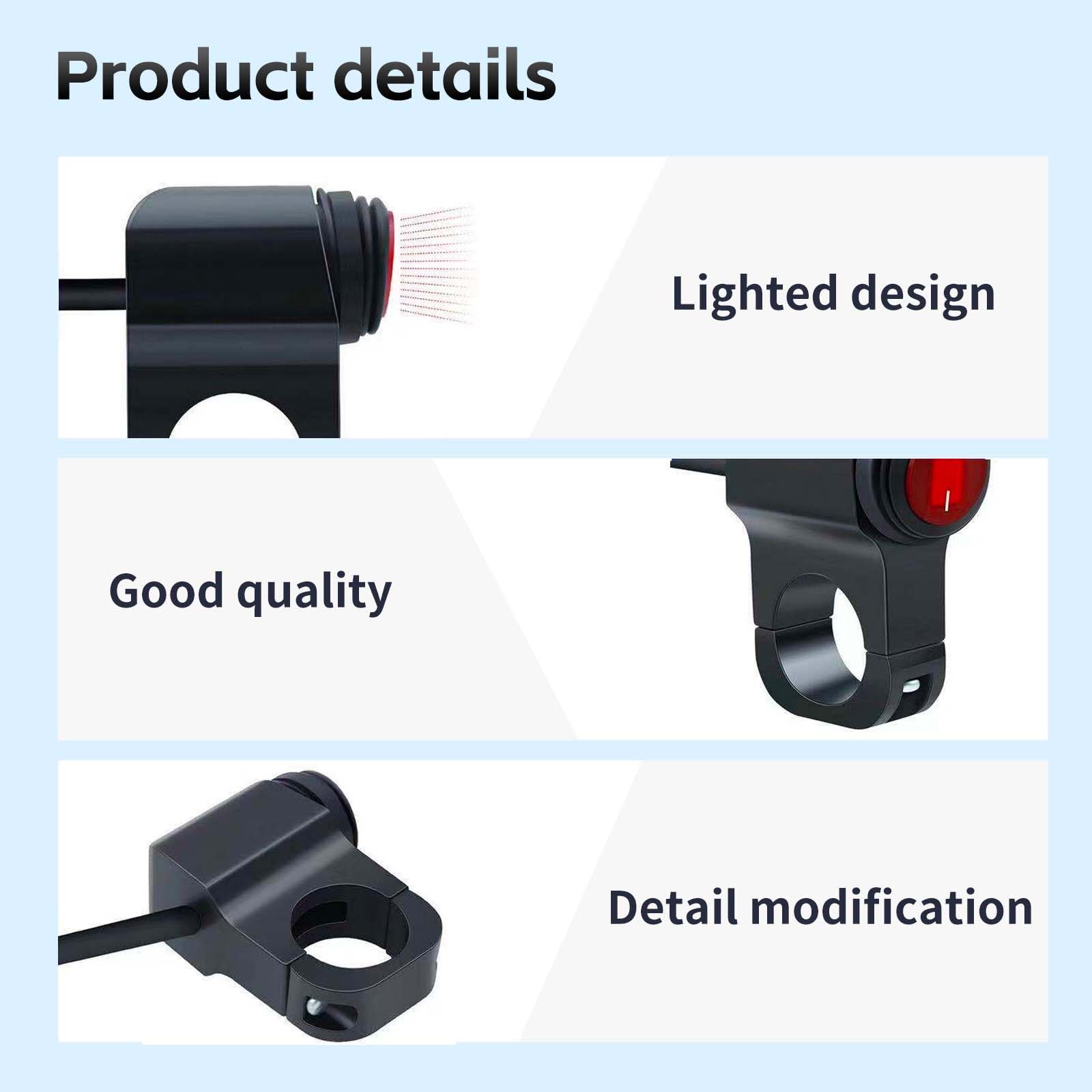 Snapklik.com : Waterproof Motorcycle ATV 7/8 Light Bar Switch, 12v 16A ...