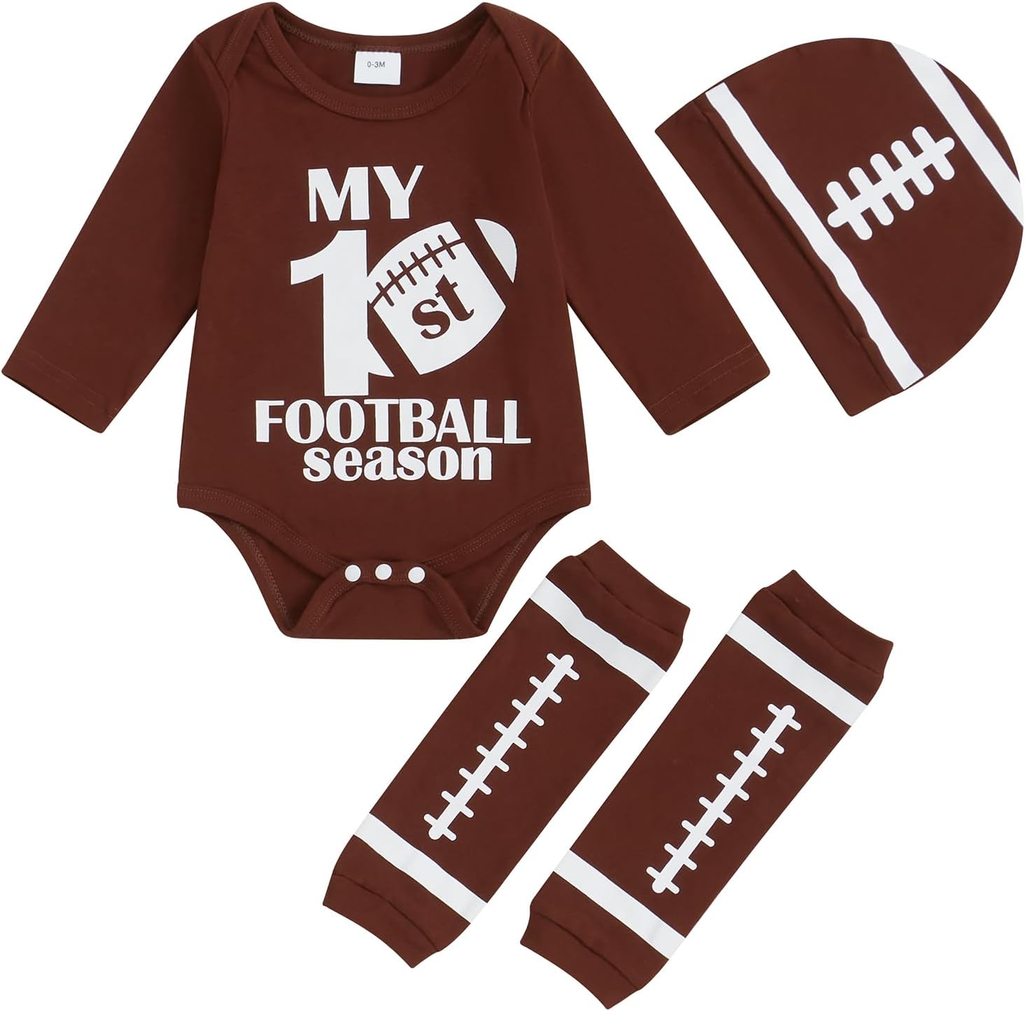 Amazon.com: baorji Newborn Baby Boy Football Outfit My 1st Football ...
