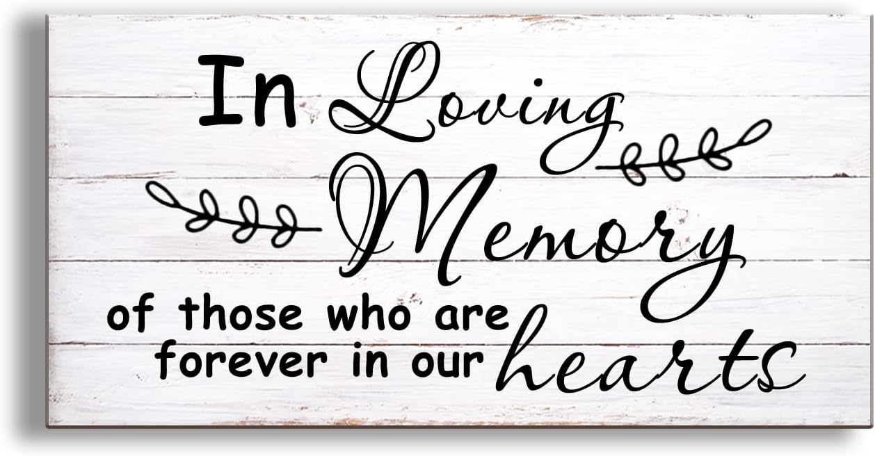Amazon.com : in Loving Memory Wooden Sign Memorial Gift, Loss Of Loved ...