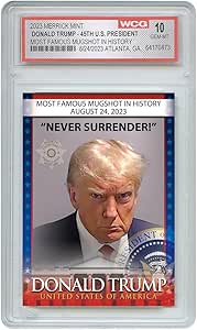 Trump Mugshot Collector Trading Card - Graded Gem Mint 10 - Trump ...