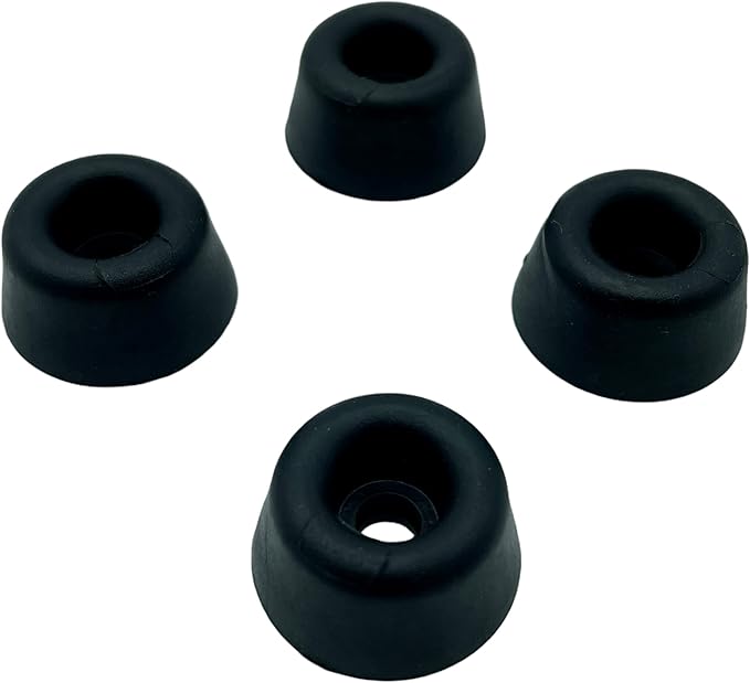 4 x Rubber Buffers, Bumpers, Feet for Doors, Furniture in Black ...
