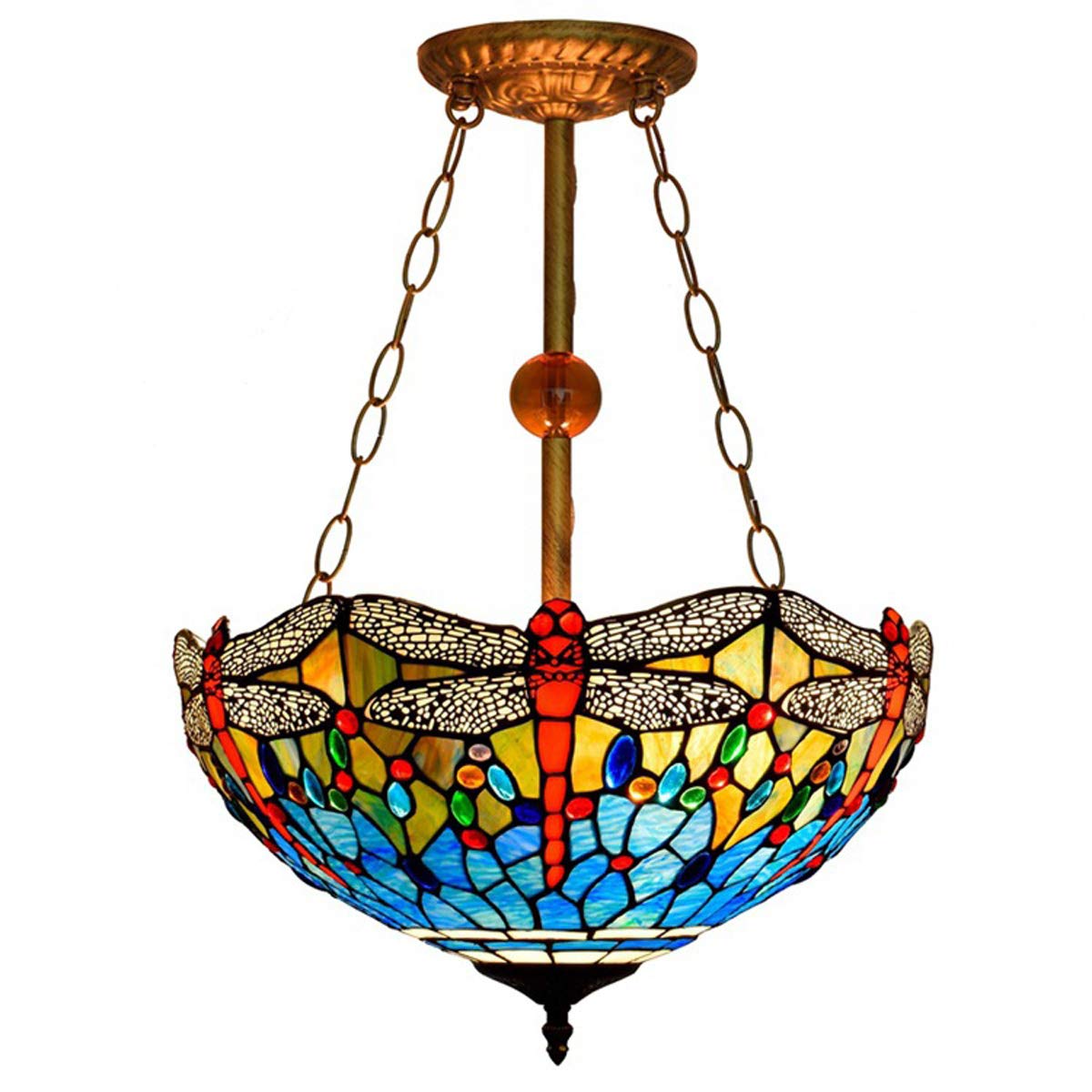 Inverted Pendant Lights Art Deco Brass Inverted Dome Six Light Pendant