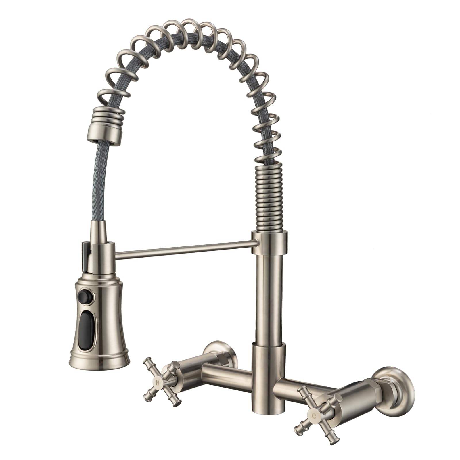 Wall Mount Kitchen Faucet, 8 Inch Center Wall Mount Kitchen Sink Faucet ...