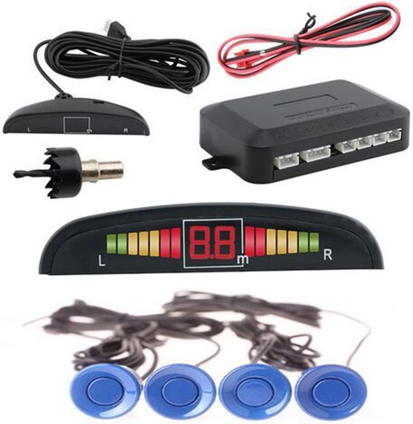 Backup Parking Sensor System, Parking Sensor Car Parking Assistance 4 ...