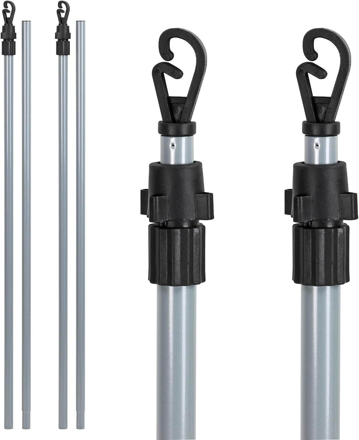 Taylor & Brown Pack of 2 Telescopic Washing Line Prop Pole Clothesline ...