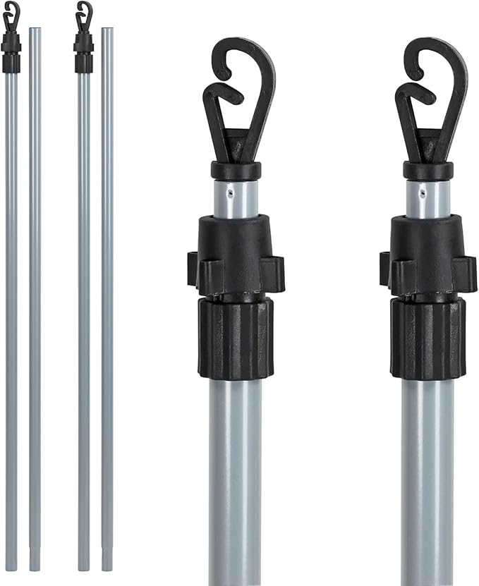 Taylor & Brown Pack of 2 Telescopic Washing Line Prop Pole Clothesline ...