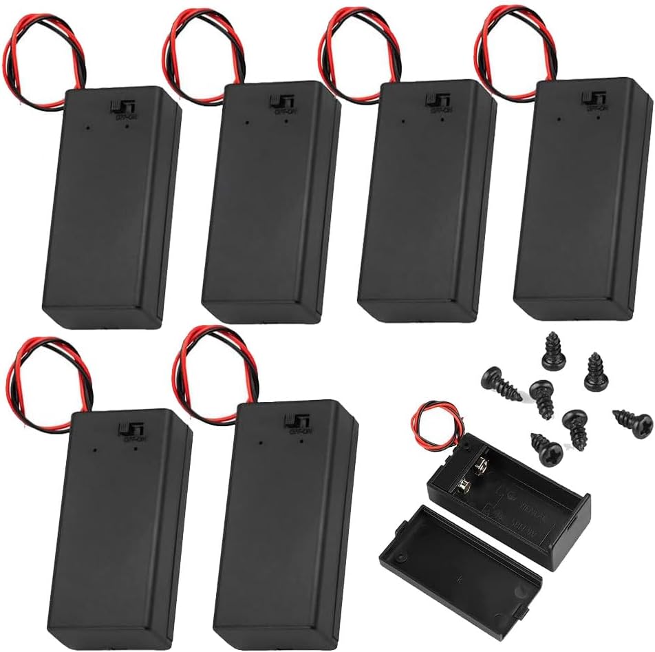 Amazon.com: JWISLAND (Pack of 7) 9V Battery Holder, 9V Battery Holder ...