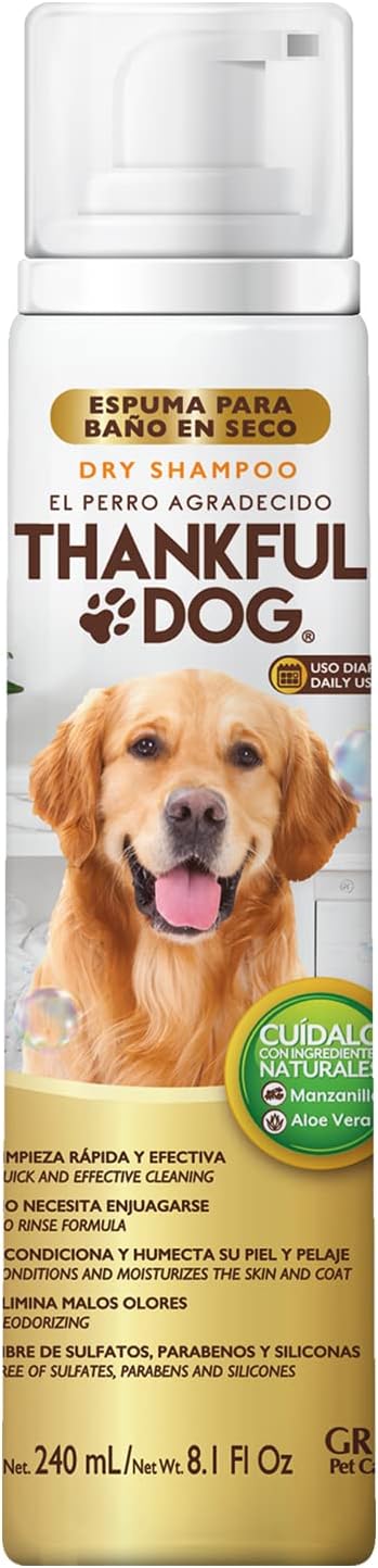 Thankful Dog Shampoo en seco | Shampoo para perro con ingredientes ...
