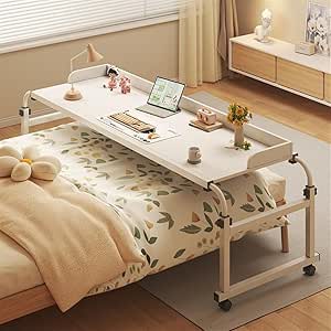 Hospital Bed Table for Home Use, TV Tables for Eating, Lap Desk, Over ...