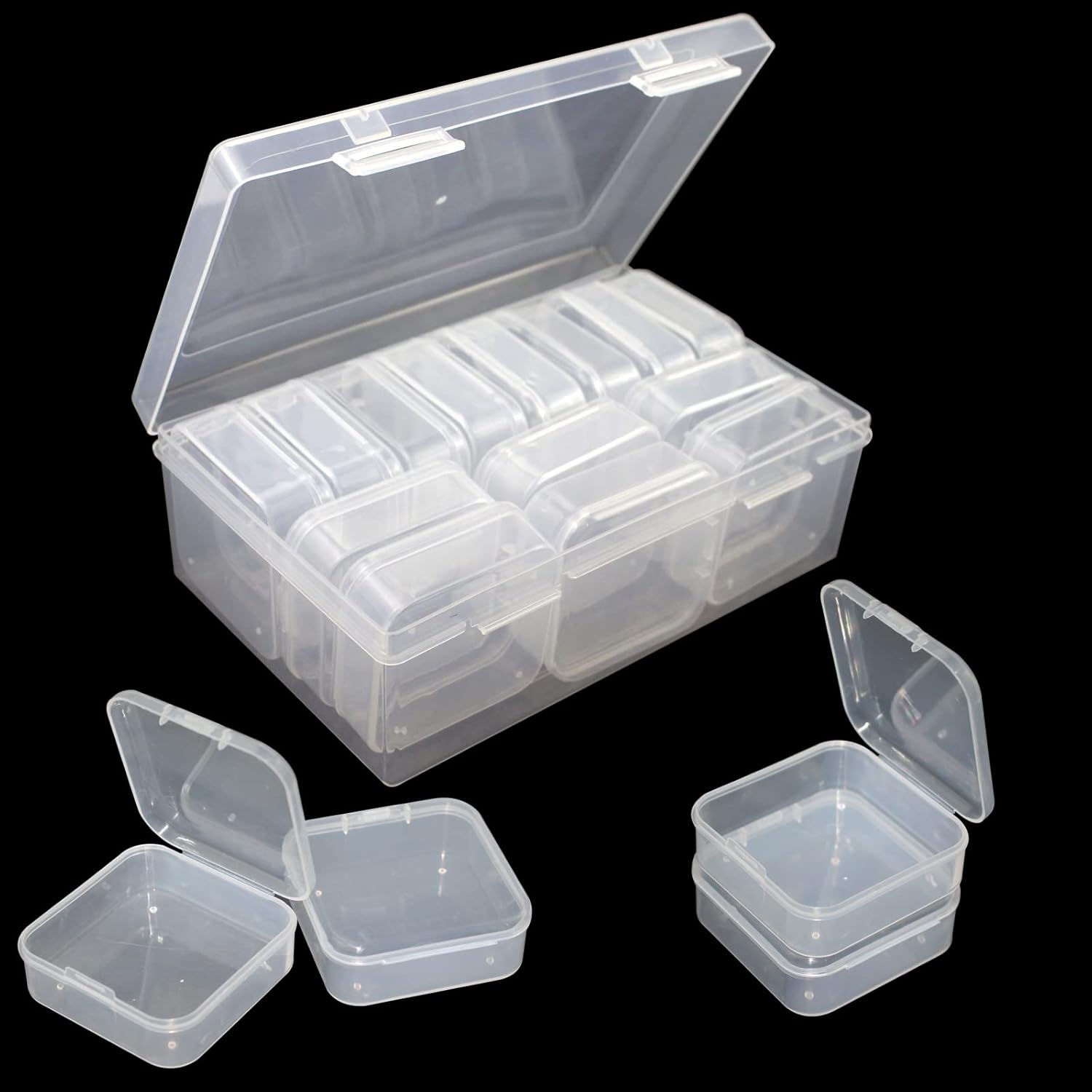 Amazon.com: Small Bead Organizer 15 Pieces Plastic Storage Case Small ...