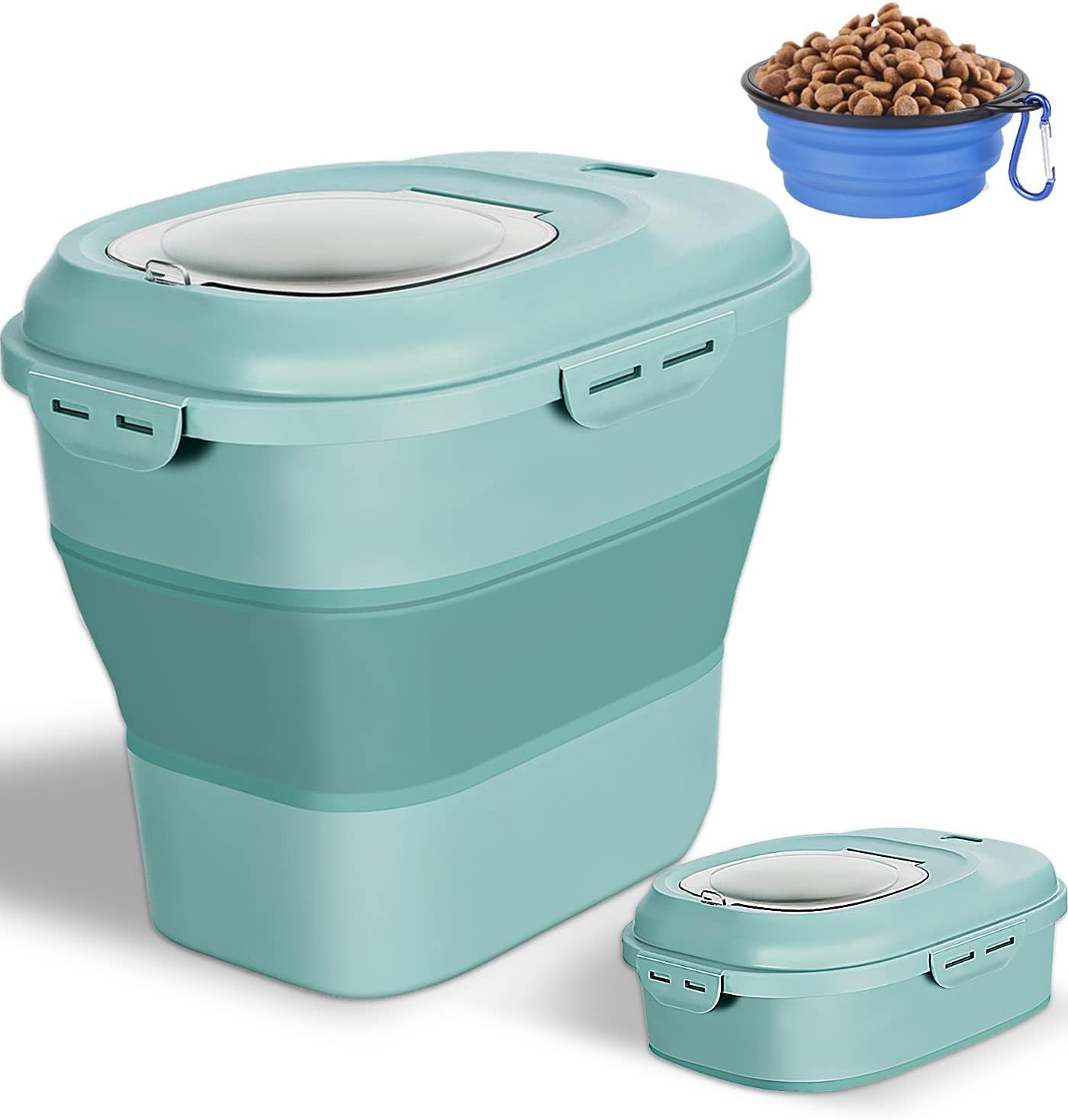 Pet Supplies : Greenual Collapsible Dog Food Storage Container, 30 Lb ...