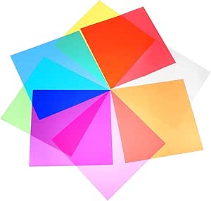 Amazon.com: Telooco 200Pcs Colored Cello Sheets for Wrapping 7.5 x 7.5 ...