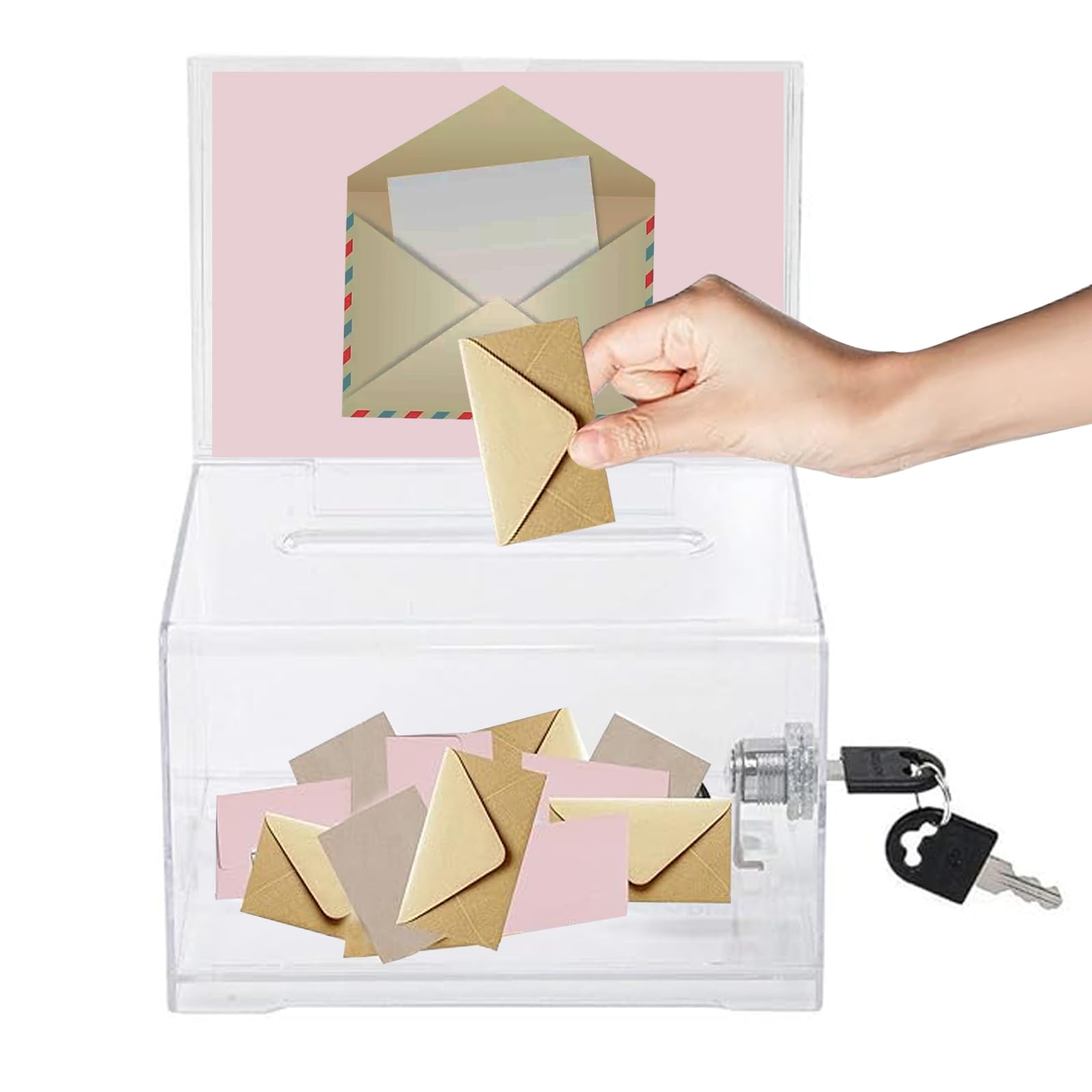Lrxyfyw Spendenbox Abschließbar,Wahlurne Transparent, Acryl-Spendenbox ...