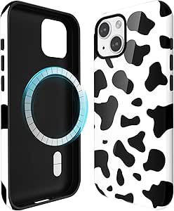 Amazon.com: Svanove for iPhone 13/ iPhone 14 Case Cow Print, Compatible with Magsafe Magnetic ...